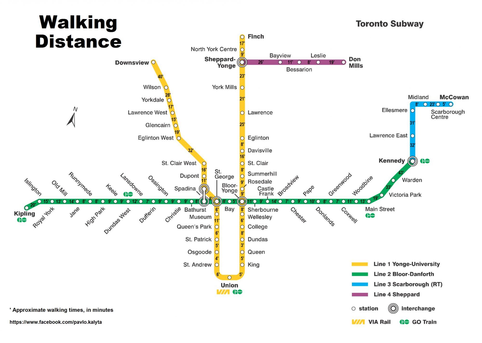 Someone Made a Map of Walking Distances Between Subway Stations in ...